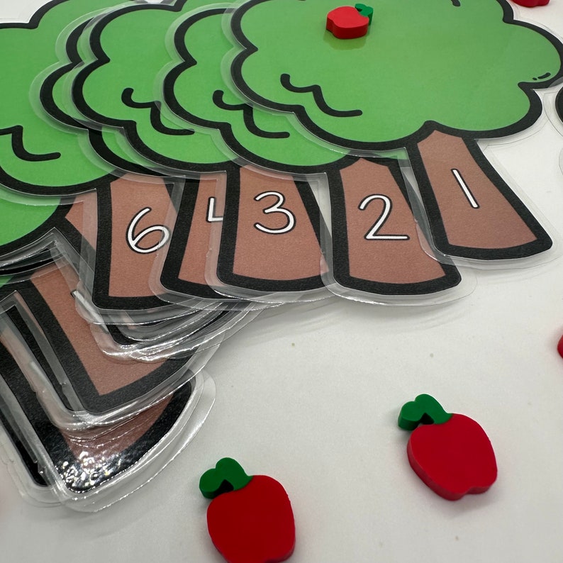 Apple Tree Counting Preschool Centers Counting Game Ready to Go Busy ...