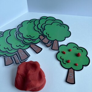 Playdough Counting 1-20 | Apple Playdough Mat | Hands on Learning ...
