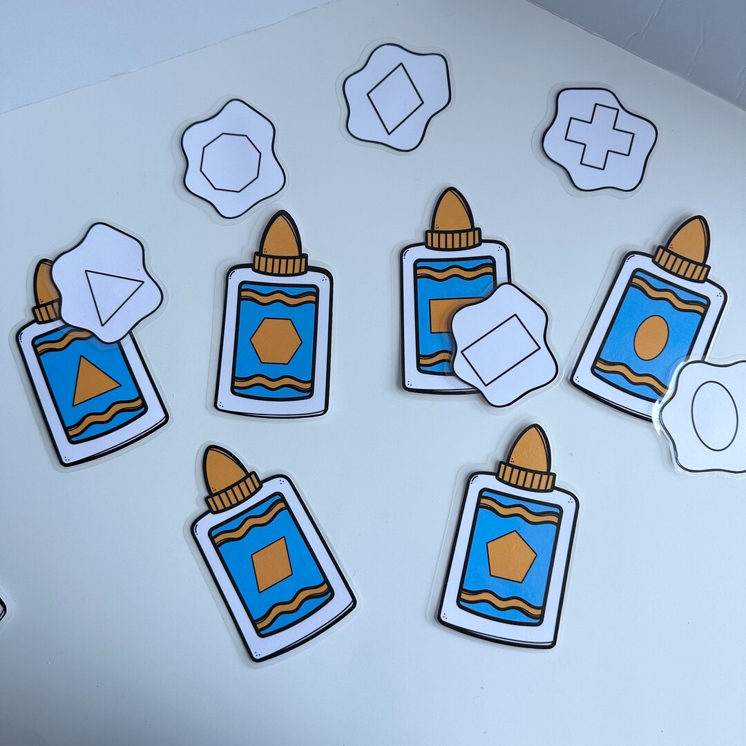 Glue Bottle Shape Matching | Early Learning Matching Activity | Ready ...