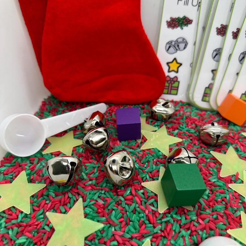 Christmas Stocking Sensory Bin | Sensory Bin | Preschool Winter Game ...
