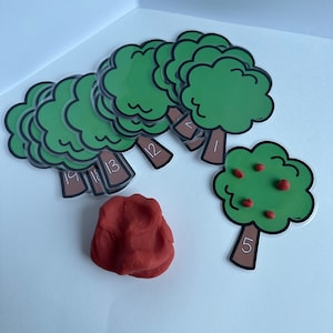 Playdough Counting 1-20 | Apple Playdough Mat | Hands on Learning ...