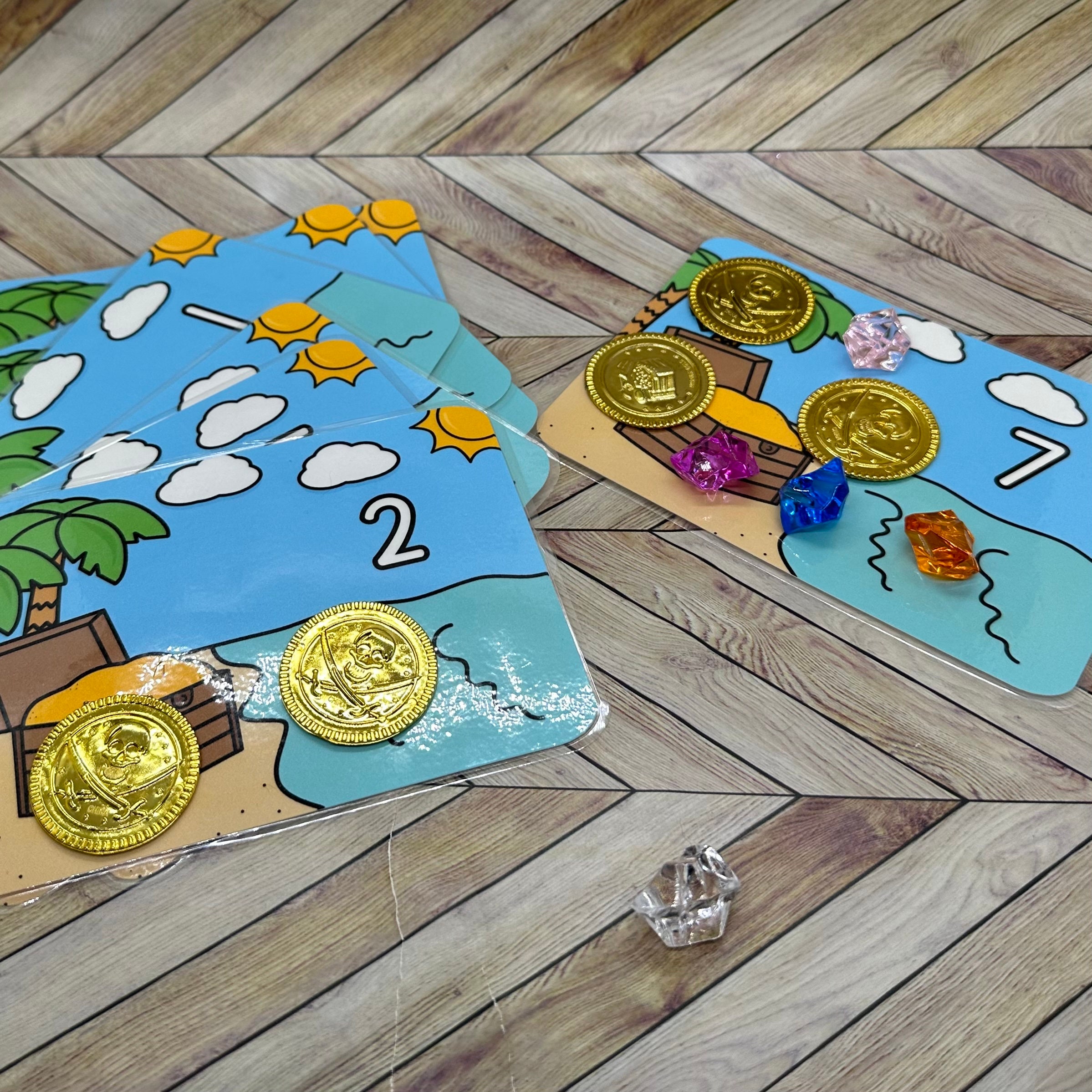 Pirate Treasure Counting Count 1-10 Ready to Use Busy Bag Centers - Etsy