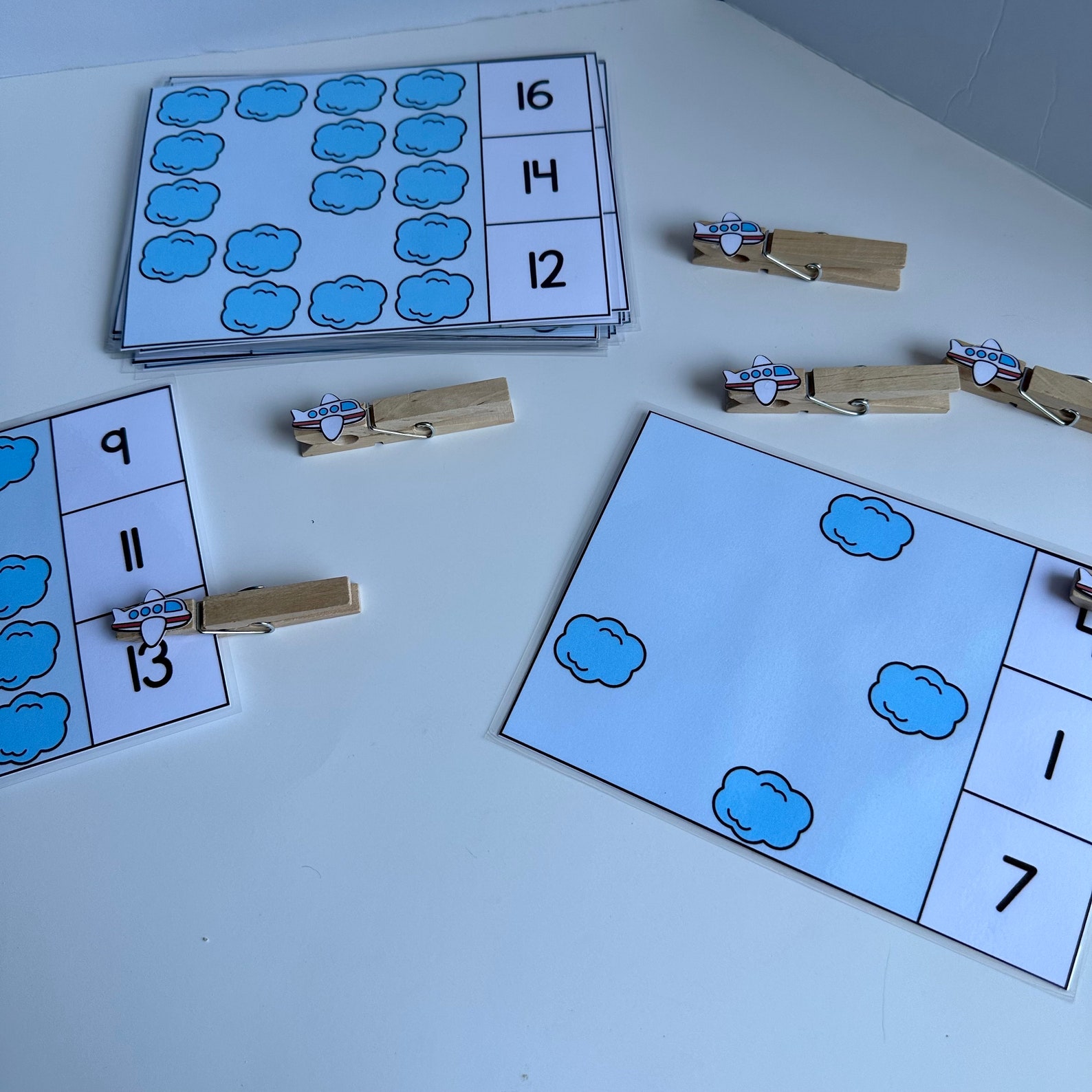 Airplane Counting Clipcards | Count 1-20 | Early Learning | Ready to ...
