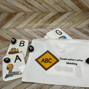 Construction Letter Match | Capital Lowercase Letter Matching Game ...