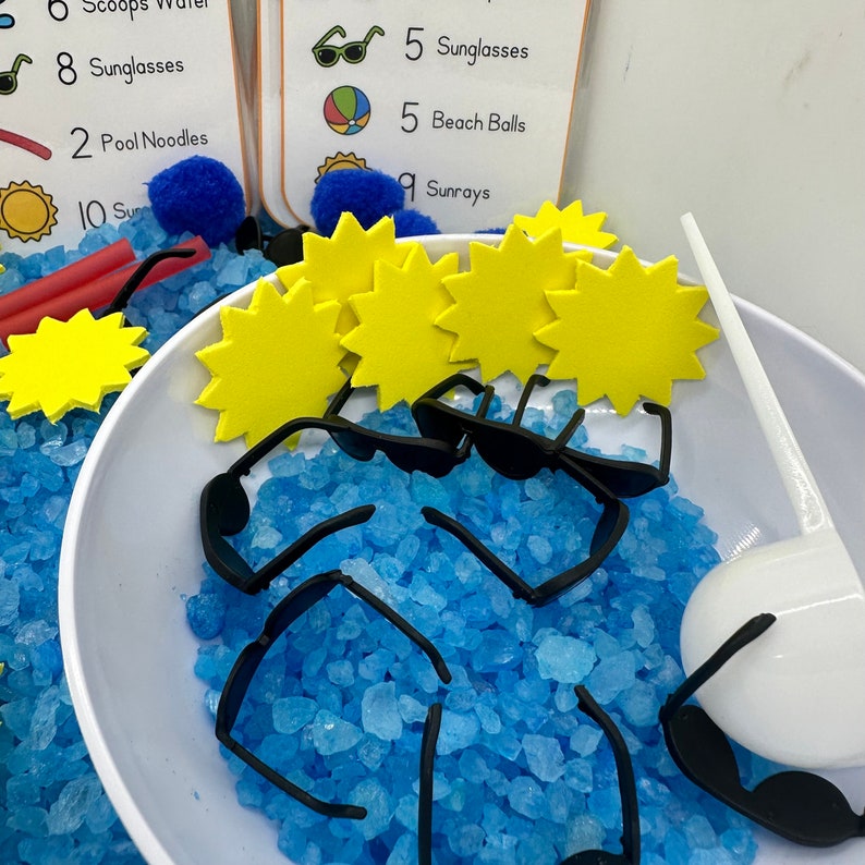 Summer Pool Party Sensory Bin | Sensory Bin | Preschool Math Game ...