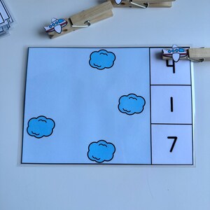 Airplane Counting Clipcards | Count 1-20 | Early Learning | Ready to ...