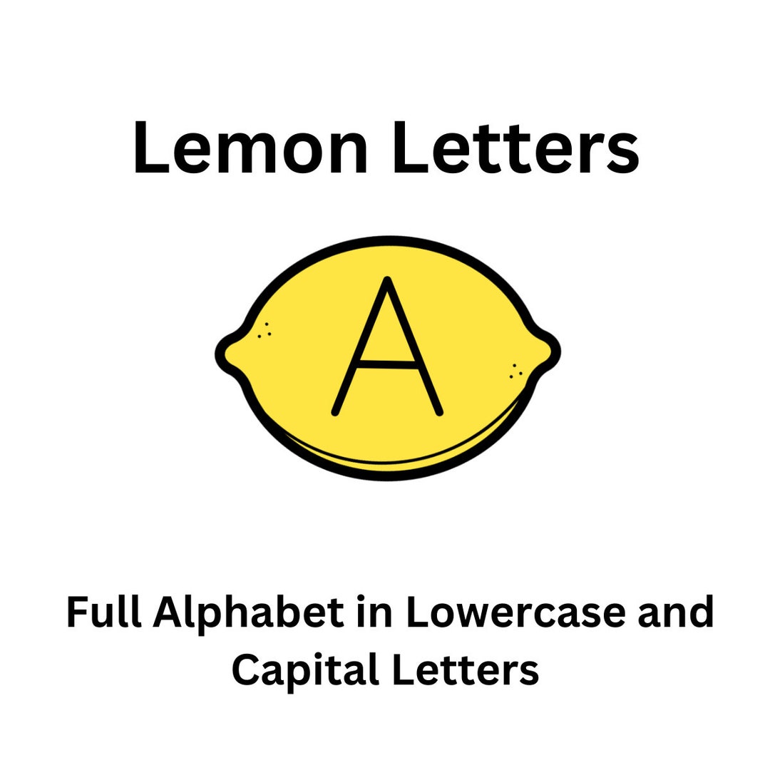 Lemon Letters Letters Digital Download Cards Only - Etsy