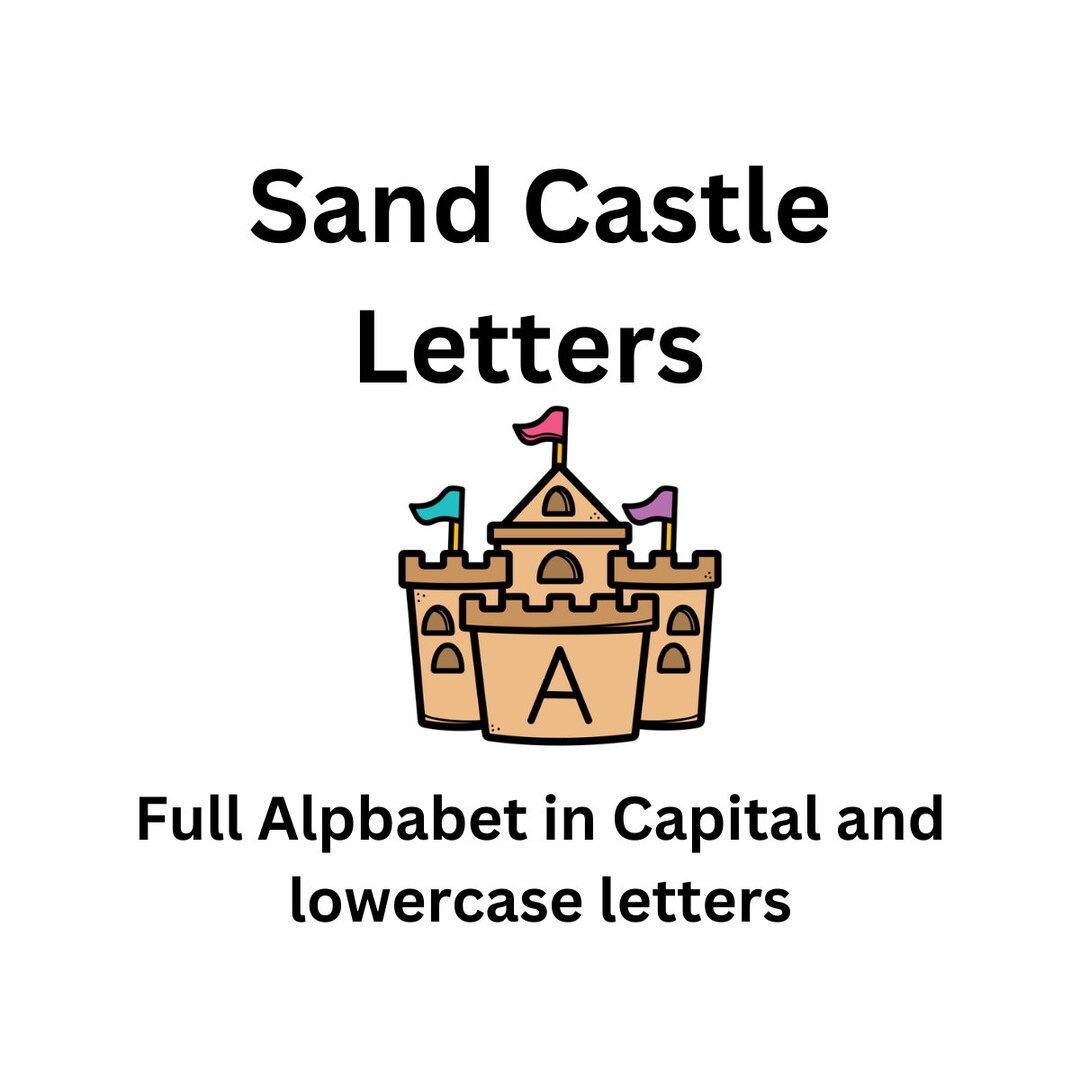 Sand Castle Letters Digital Download Cards Only - Etsy