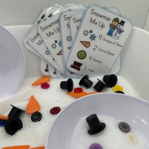 Winter Snowman Sensory Bin | Sensory Bin | Preschool Winter Game ...