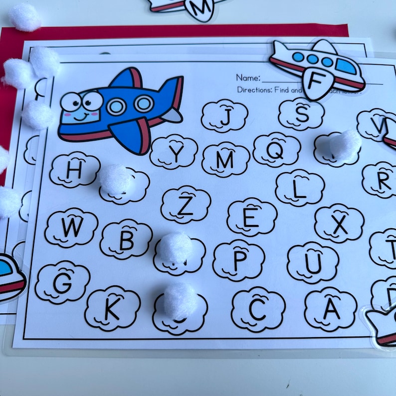 Flying Through the Alphabet | Letter Identification and Matching ...