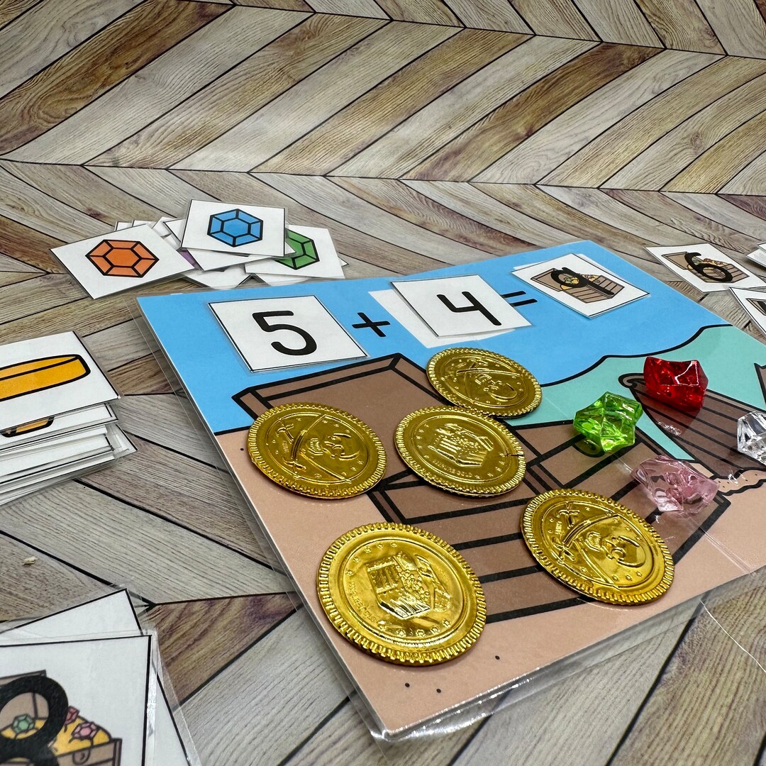 Pirate Treasure Addition Game | Count & Add Pirate Treasure | Pirate ...