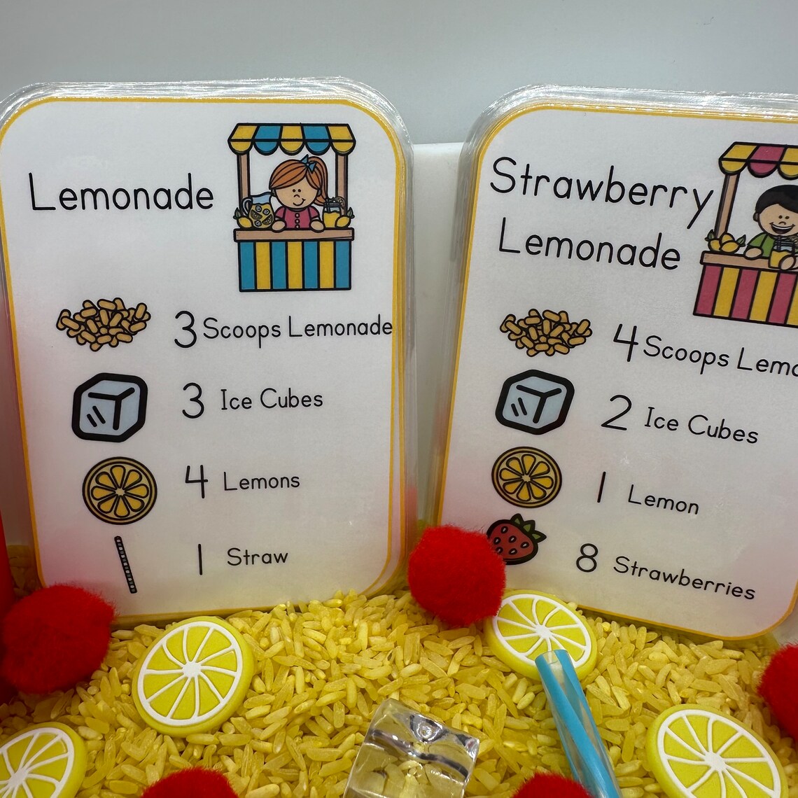 Summer Sensory Bin | Lemonade Stand Sensory Bin | Preschool Summer Game ...