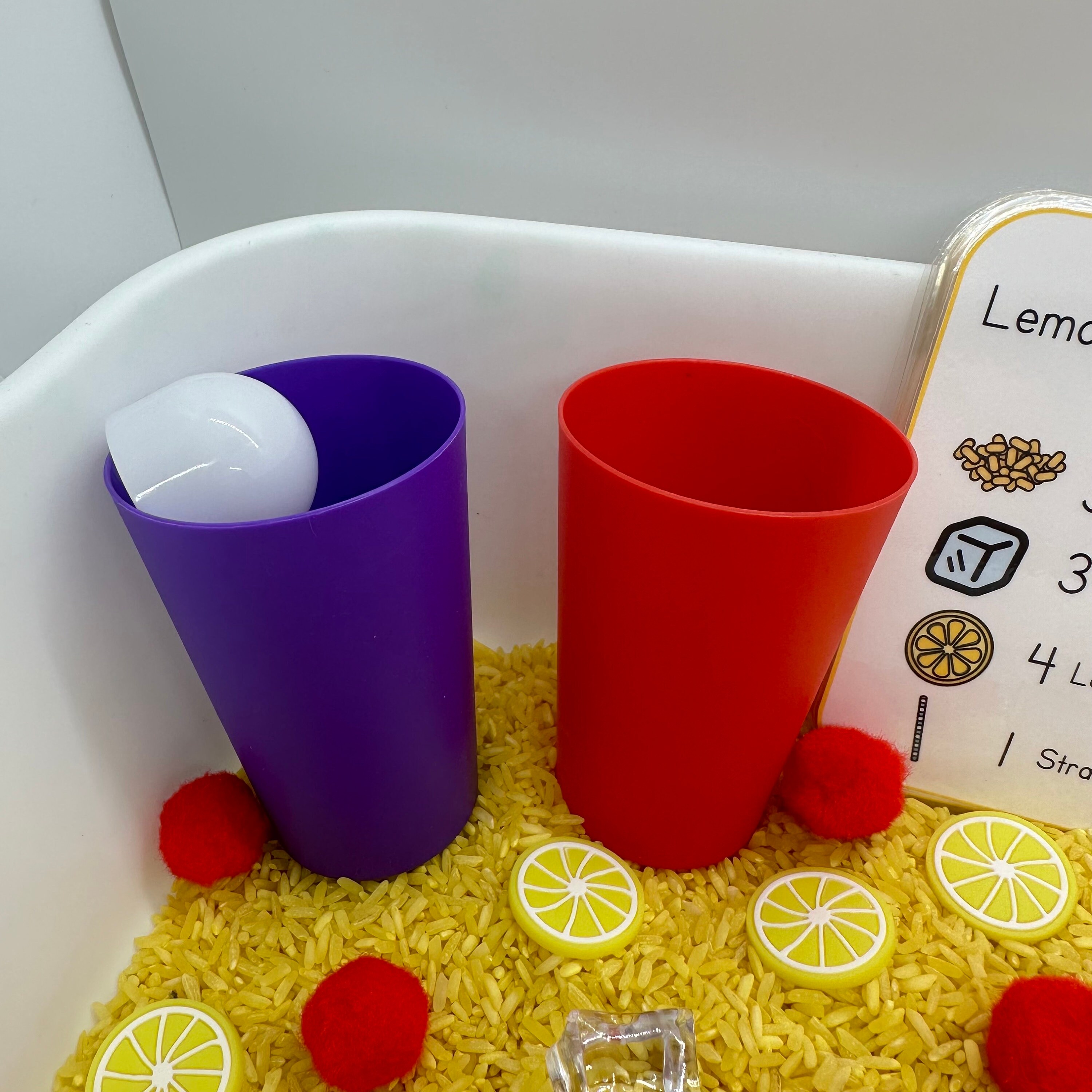 Lemonade Stand Sensory Bin Sensory Bin Preschool Summer Game Homeschool ...