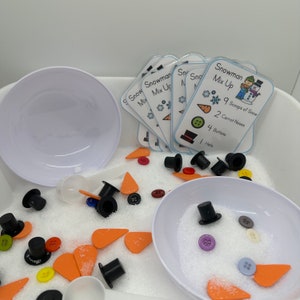 Winter Snowman Sensory Bin | Sensory Bin | Preschool Winter Game ...