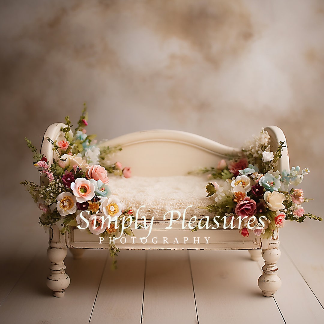 Vintage Style Newborn Prop Bed With Flowers - Etsy