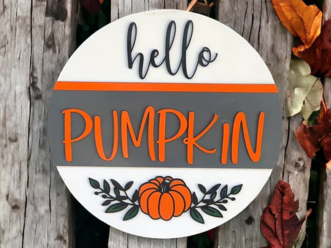 Fall Front Door Sign|pumpkin Door Sign|fall Home Decor|fall Front Door ...