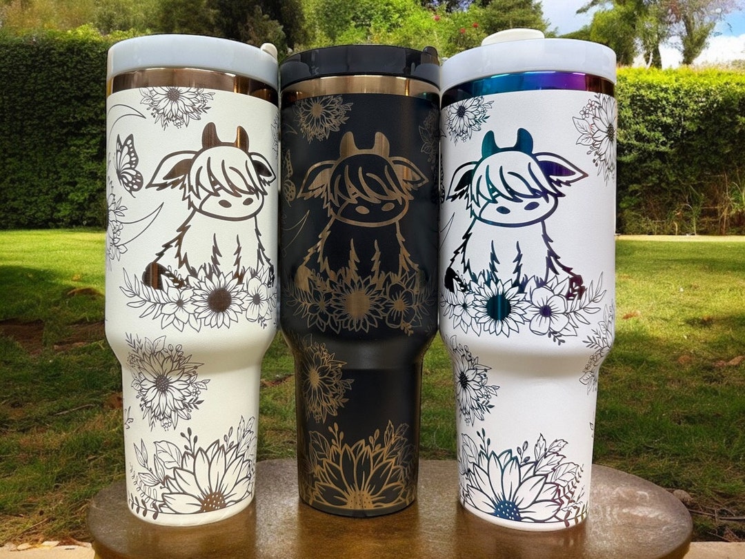 Cow 40oz Cup|highland Cow Tumbler|highland 40oz Cup|baby Cow Tumbler ...