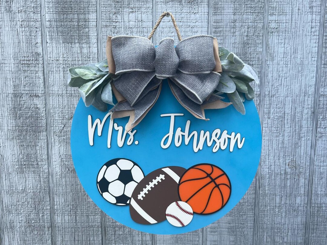 Coach Door Sign|football Coach Door Hanger|coach Room Door Hanger|gift ...