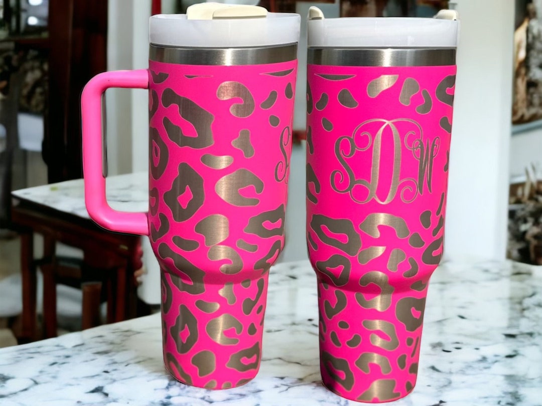Cheetah Tumbler|leopard Coffee Mug|monogram 40 Ounce Tumbler|40 Ounce ...