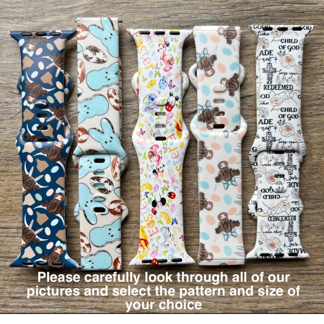 Easter Watch Bands| Printed Watch Bands| Spring Watch Band| Leopard ...