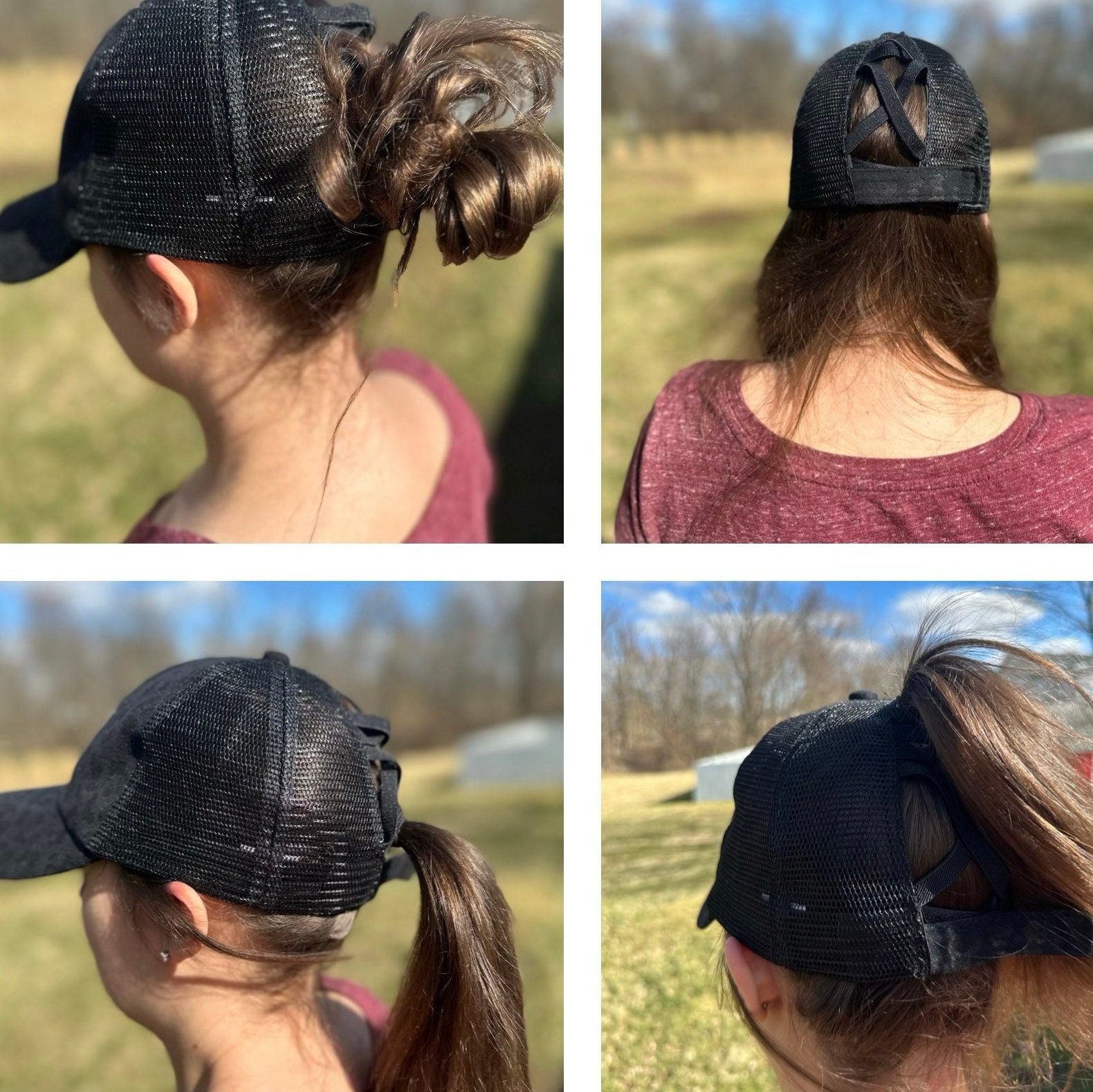 Custom Women Hat|custom Hat|personalized Hat|make My Own Hat|ponytail ...