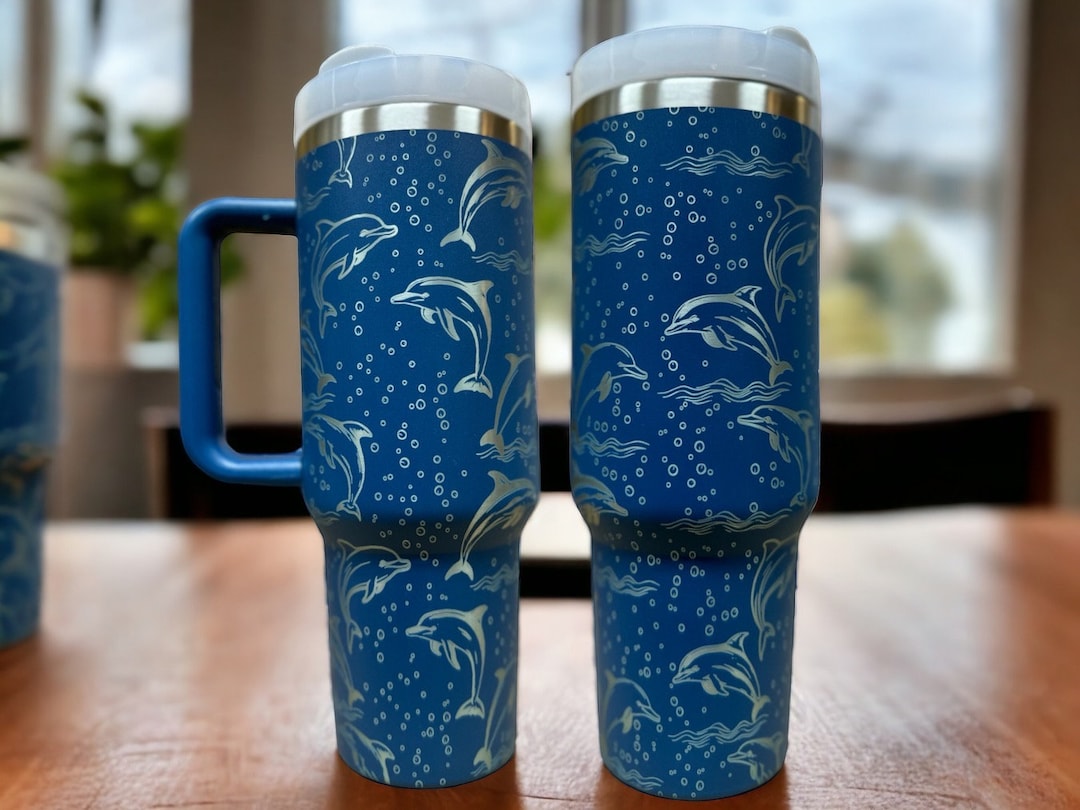 Dolphins 40oz Cup| Water Bottle With Dolphins| Dolphin Gift| Dolphins ...