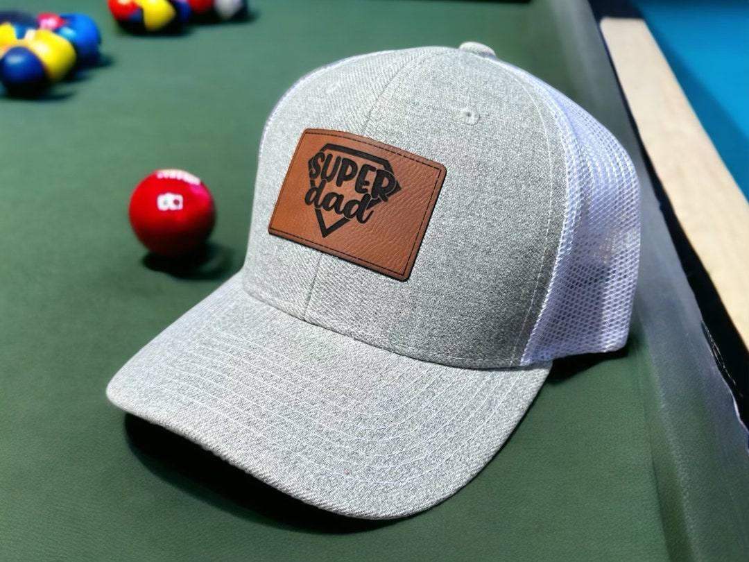 Dad Leather Patch Hat| Leather Patch Hat for Men| Super Dad| Super Dad ...