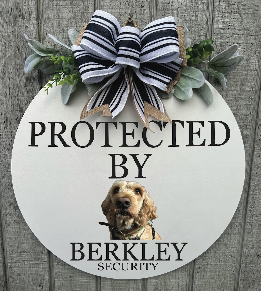 Dog Welcome Sign|dog Front Door Sign|dog Door Sign|custom Dog Photo ...