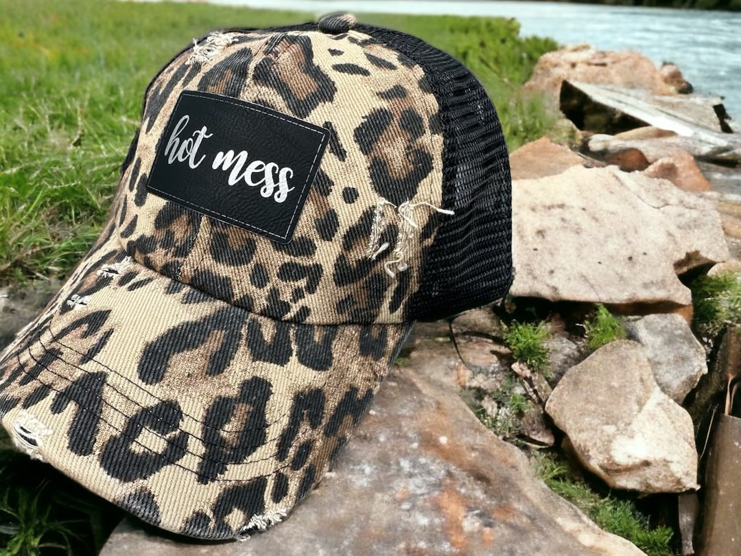 Hot Mess Hat|hat for Hot Mess Girl|girl With an Attitude|leopard Hat ...