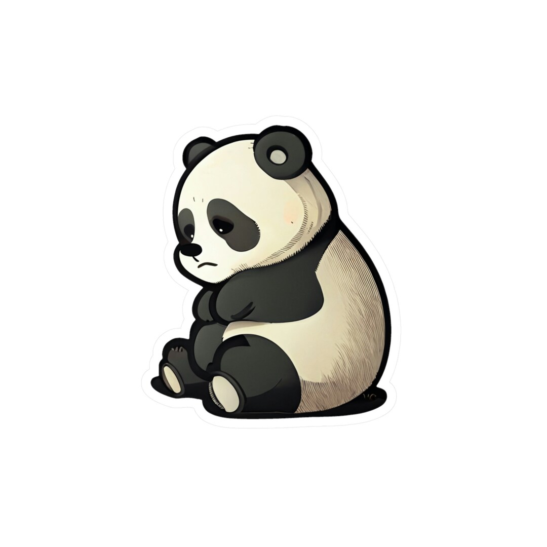 Cute Cartoon Panda Sticker Super Cute Vinyl Decal - Etsy
