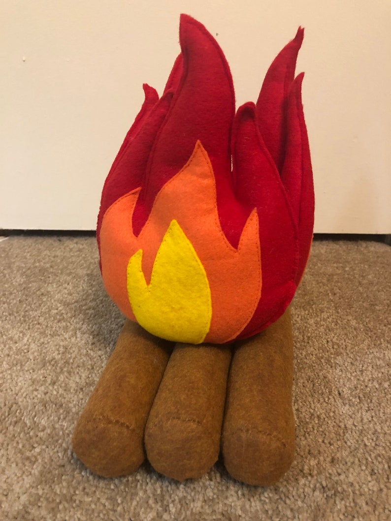 Felt Camp Fire Set Fire Plus 3 Logs - Etsy
