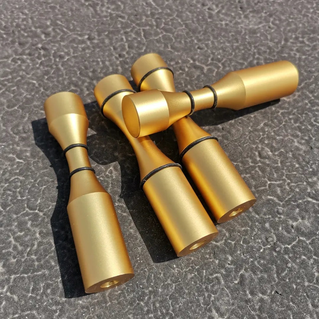 Wine Pegs - Brushed Aluminum in Gold Color- Modern Vertical Wine Rack ...