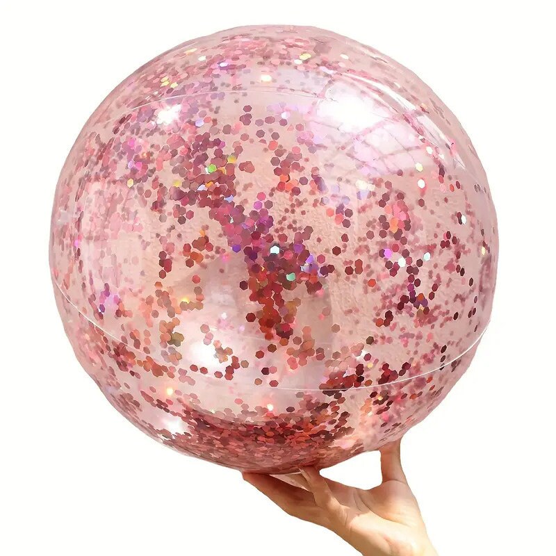 2pc Sparkleshine Glitter Beach Ball - Inflatable Sequin Beach Ball for ...
