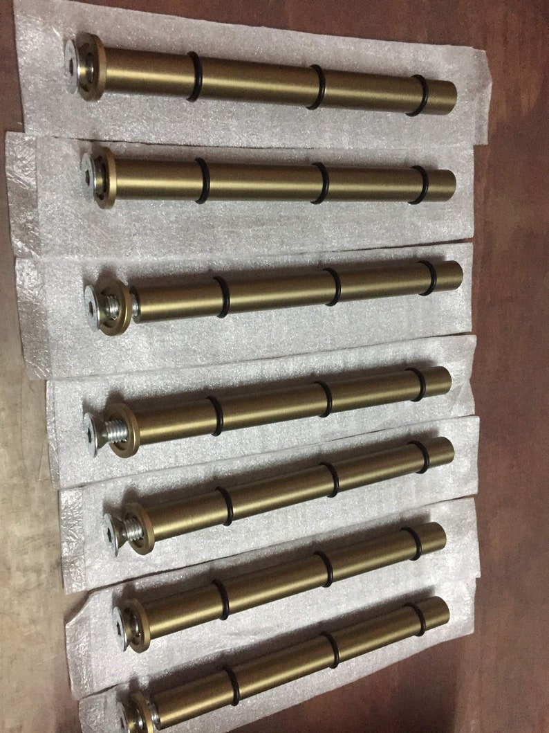 Wine Pegs - Brushed Aluminum in Gold Color- Modern Wine Rack Pegs - Set ...