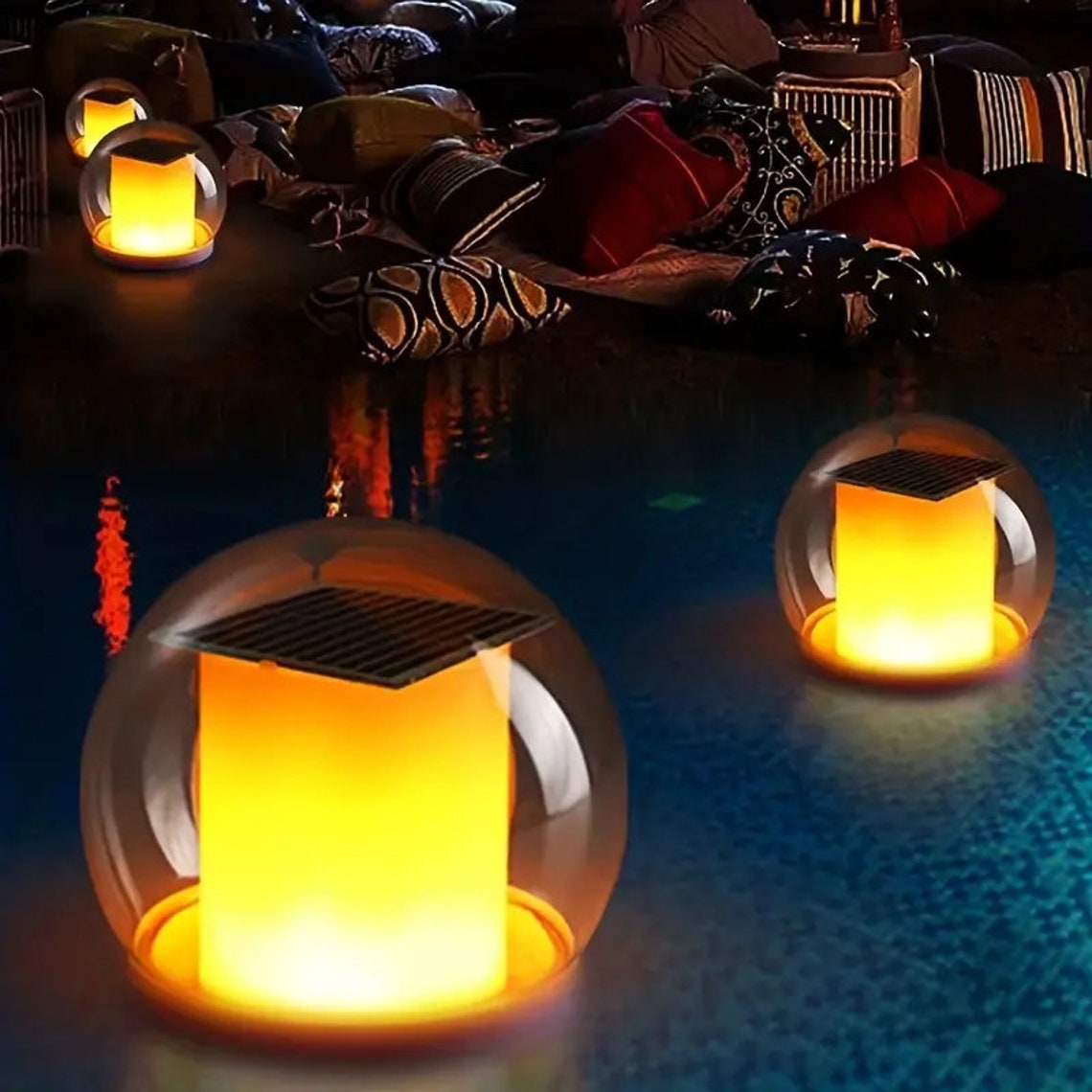 Solar Sphere Waterproof Floating LED Pool Light - Etsy