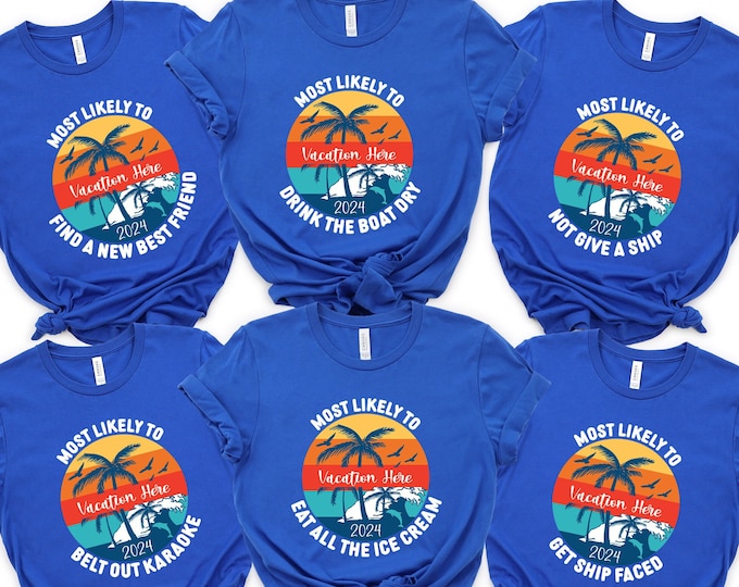 Family Vacation 2025 Shirt, Custom Beach Trip Tee, Tropical Palm Tree ...