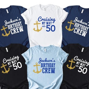 Custom Cruise Birthday Crew Shirt, Personalized Vacation Tee, Cruising ...