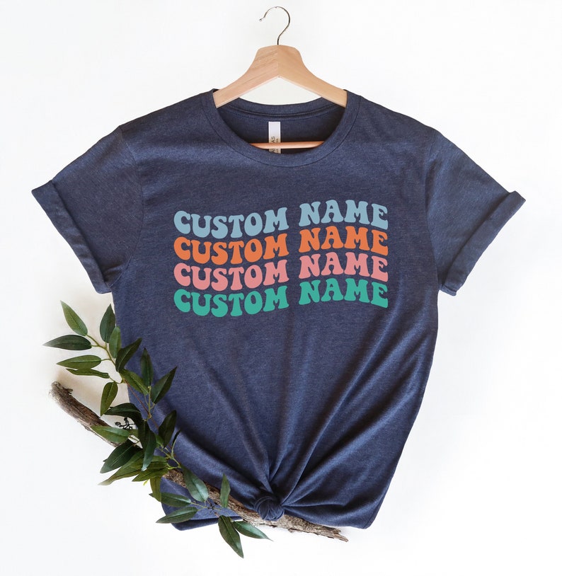 Custom Retro Name Shirt, Personalized Groovy Tee - Etsy