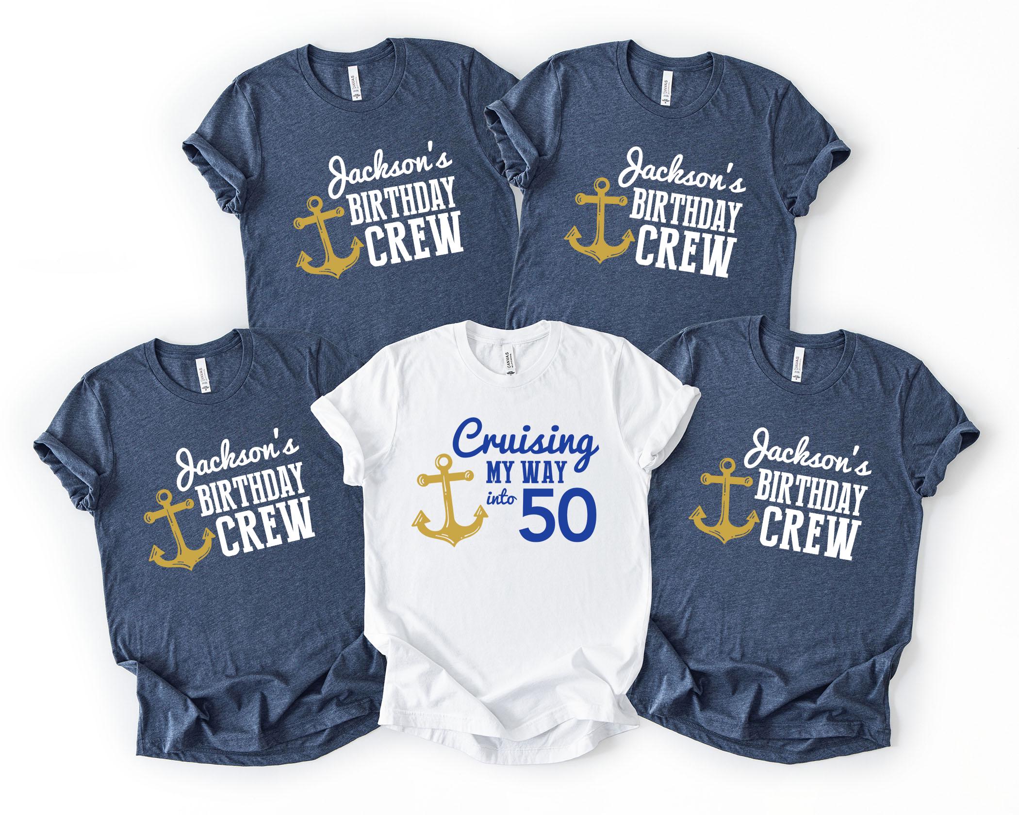 Custom Cruise Birthday Crew Shirt, Personalized Vacation Tee, Cruising ...