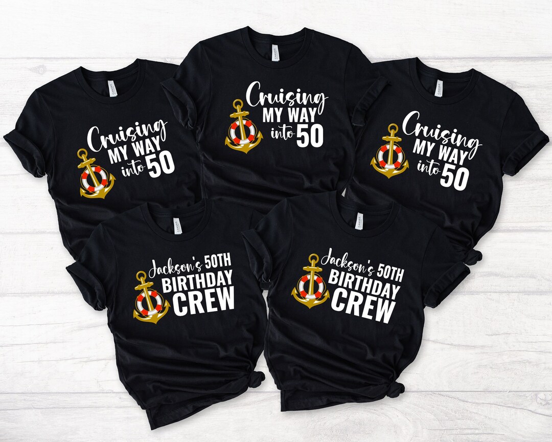 Custom Cruise Birthday Shirt, Personalized Name & Age, Cruise Trip ...