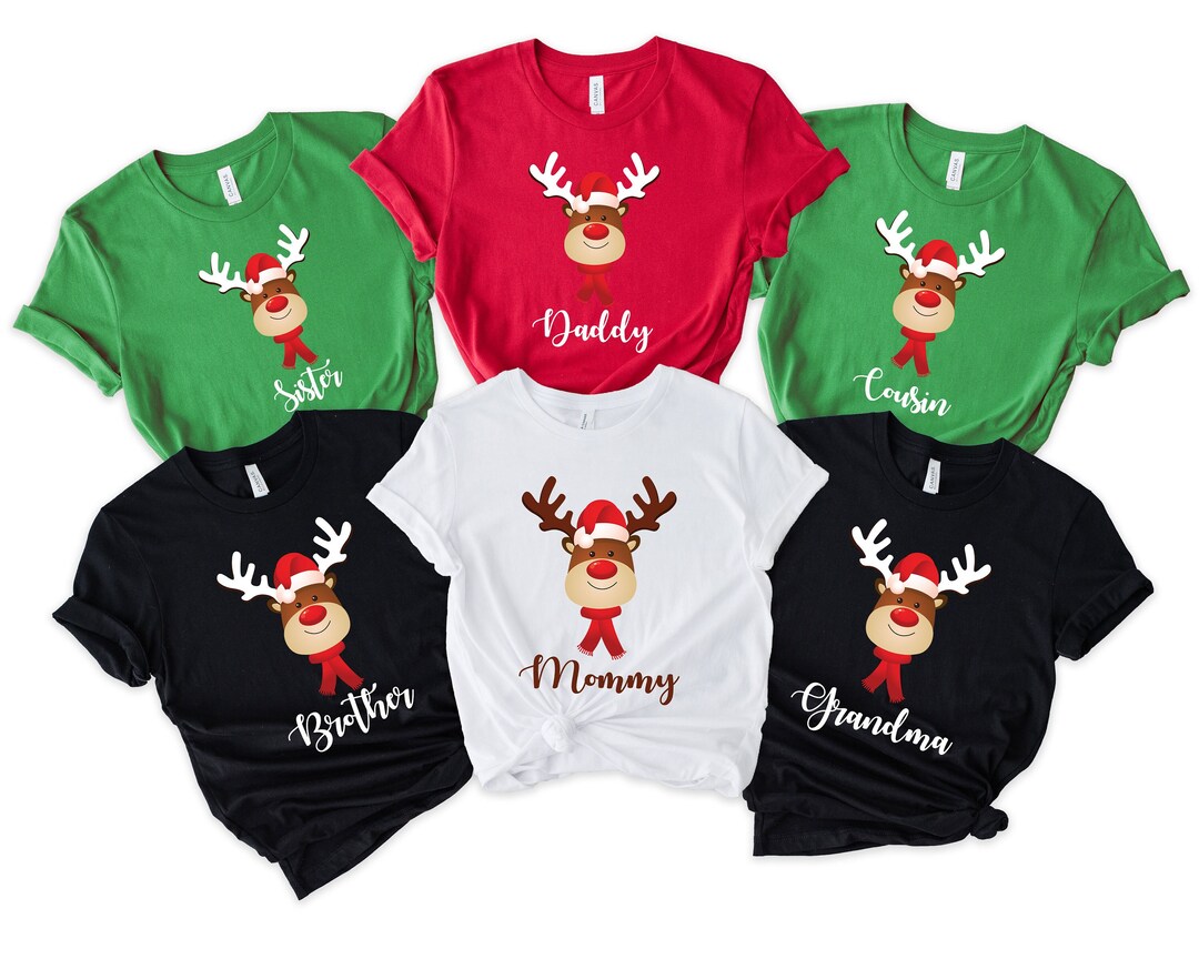Custom Name Reindeer Shirts, Family Custom Christmas Sweatshirts ...