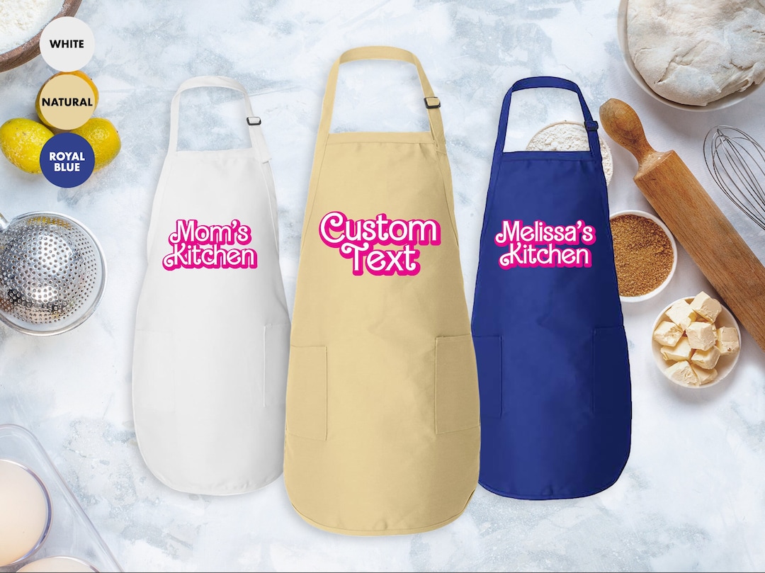 Custom Name Kitchen Apron, Custom Cooking Gift for Mom Granny Grandma ...