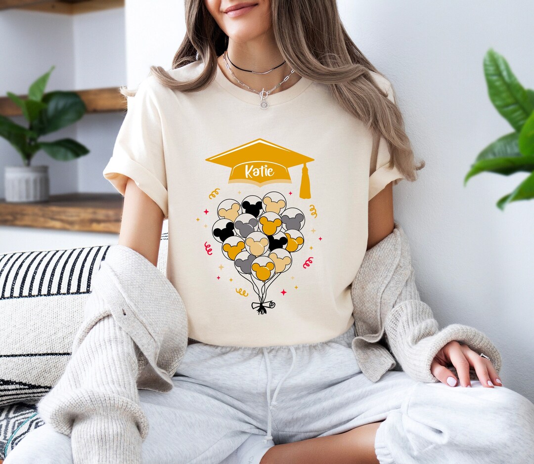 Disney Graduation 2024 Shirt, Graduation Balloon Shirt, Custom Name ...
