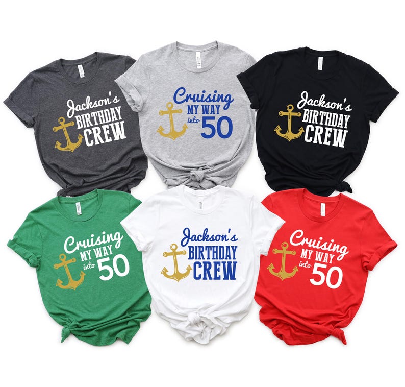 Custom Cruise Birthday Crew Shirt, Personalized Vacation Tee, Cruising ...
