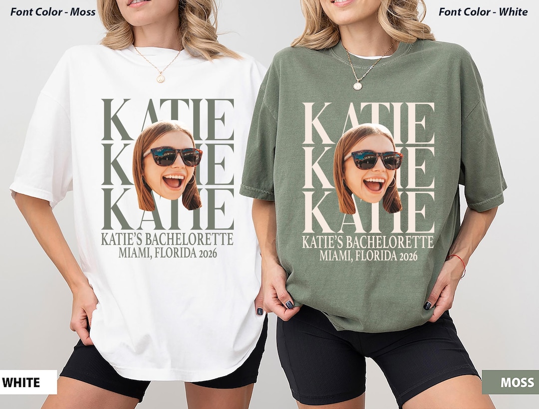 Custom Face Bachelorette Party Comfort Colors Shirt, Photo Party Tees ...
