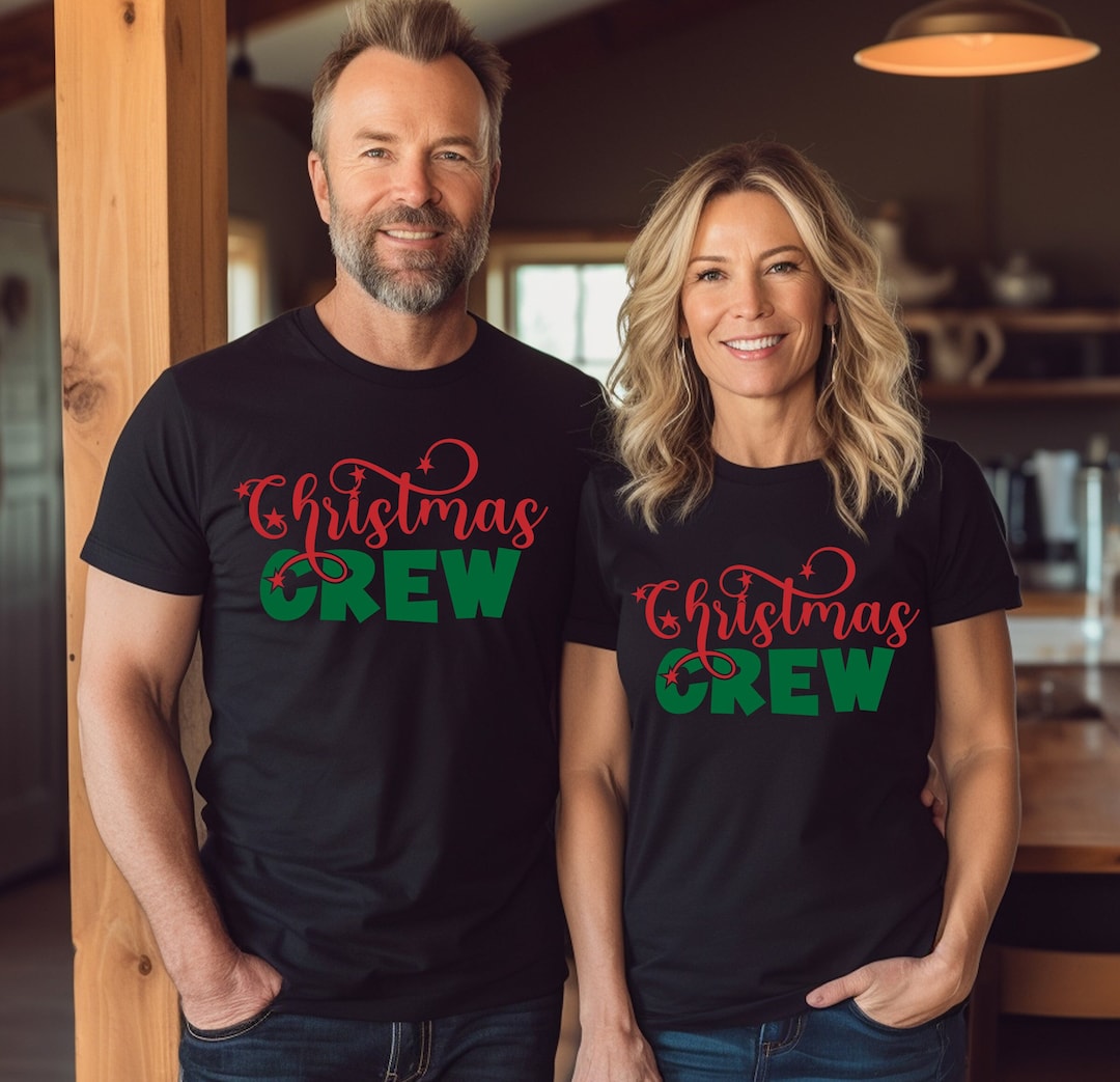 Christmas Crew Family Matching T-shirts, Christmas Family Party Shirts ...