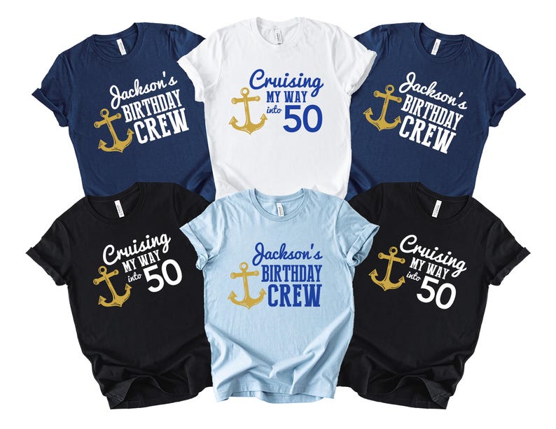 Custom Cruise Birthday Crew Shirt, Personalized Vacation Tee, Cruising ...