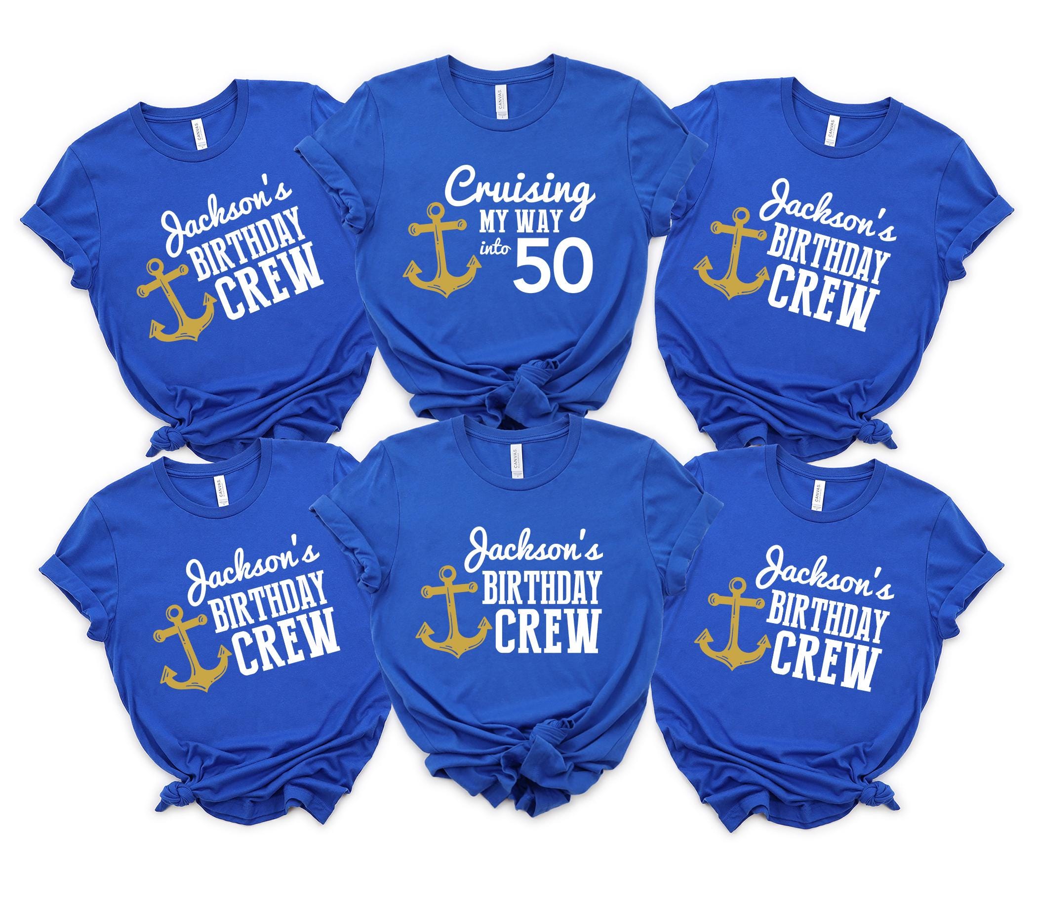 Custom Cruise Birthday Crew Shirt, Personalized Vacation Tee, Cruising ...