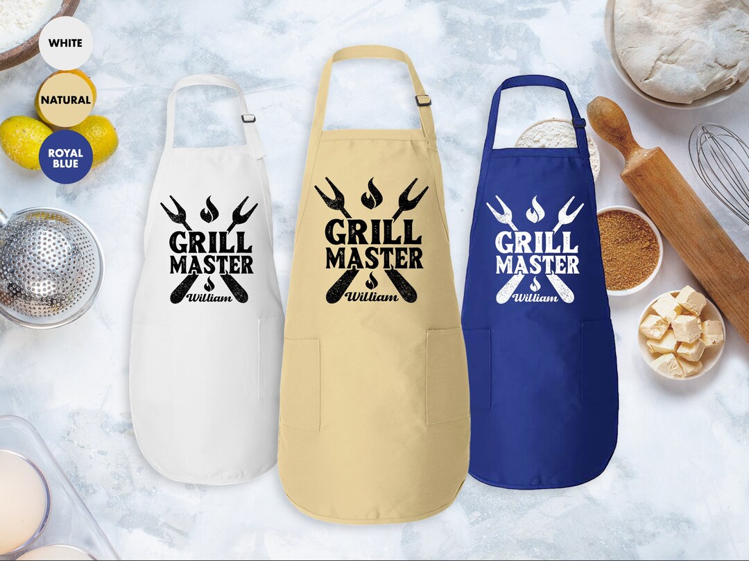 Custom Name Grill Master Apron, Grill Apron, Fathers Day Gift, Grill ...