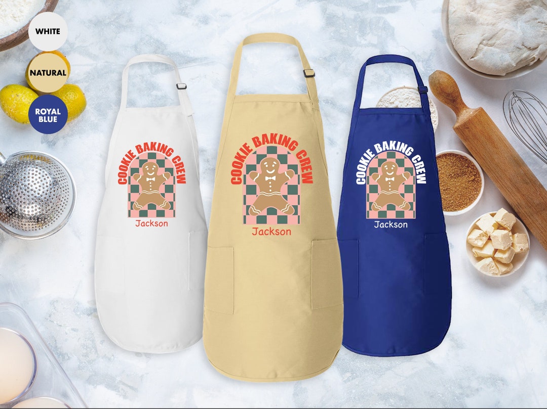 Custom Cookie Baking Crew Apron, Christmas Aprons, Christmas Aprons ...